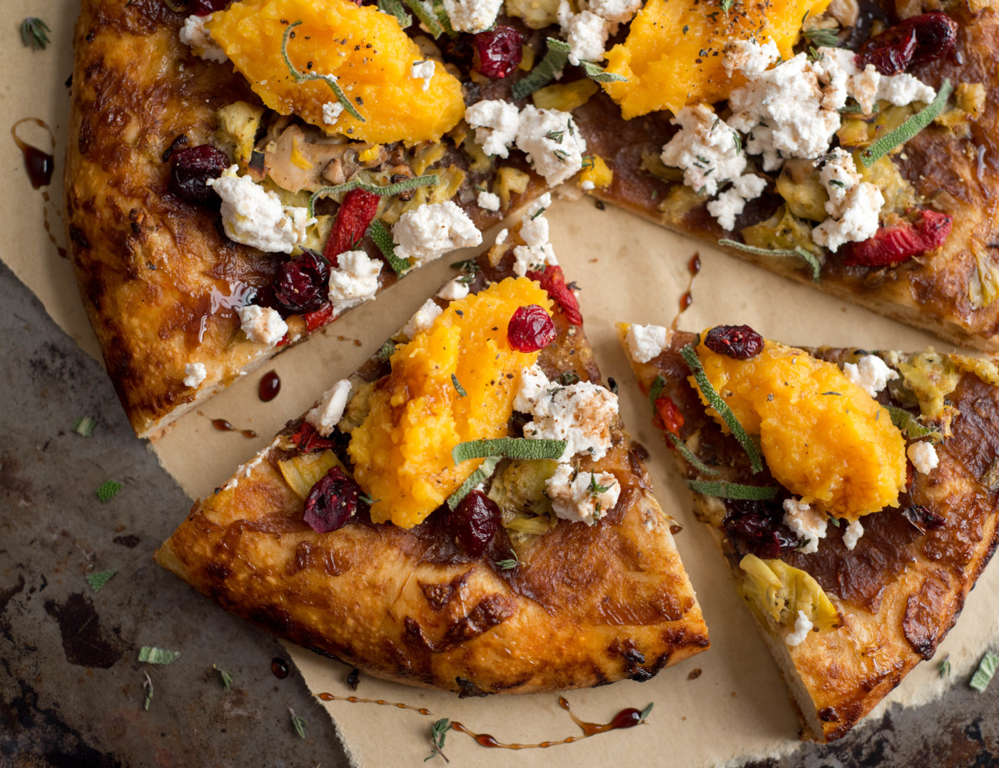 Amy's Kitchen - Butternut Squash Flatbread with Herbed Vegan Ricotta