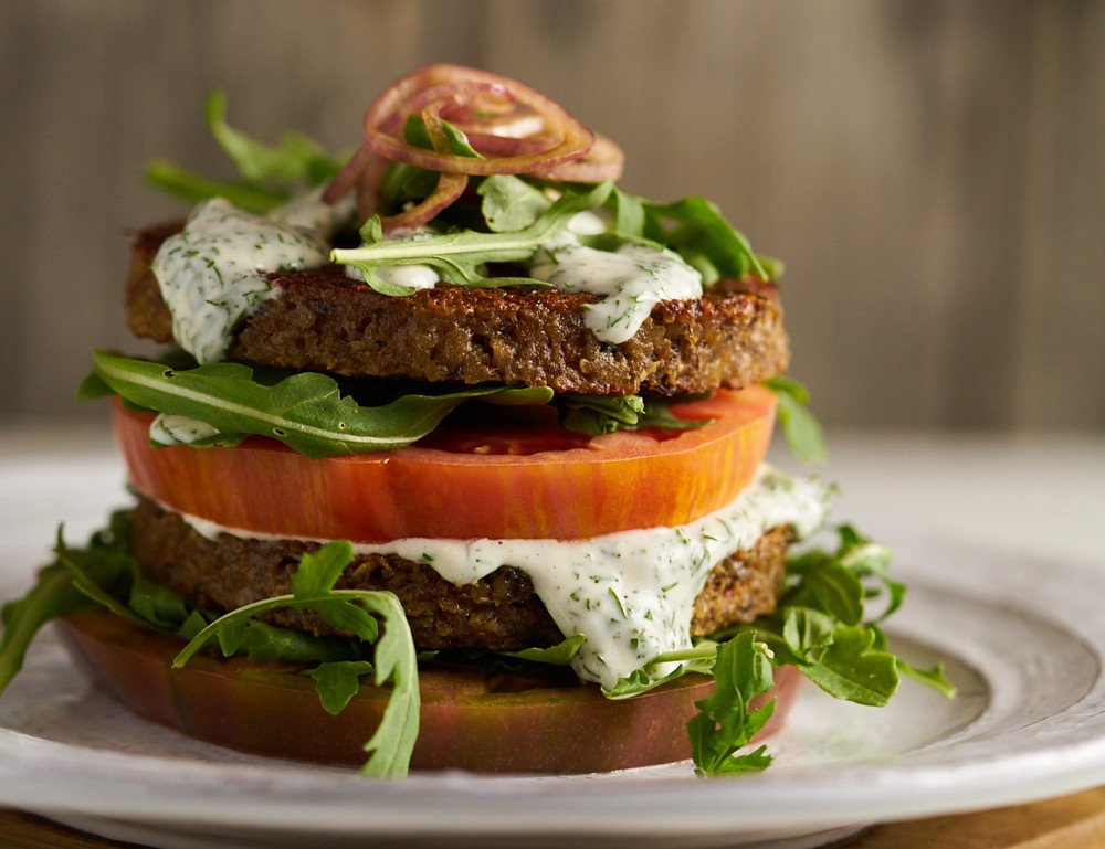 Amy's Kitchen - Heirloom Tomato & Veggie Burger Stack