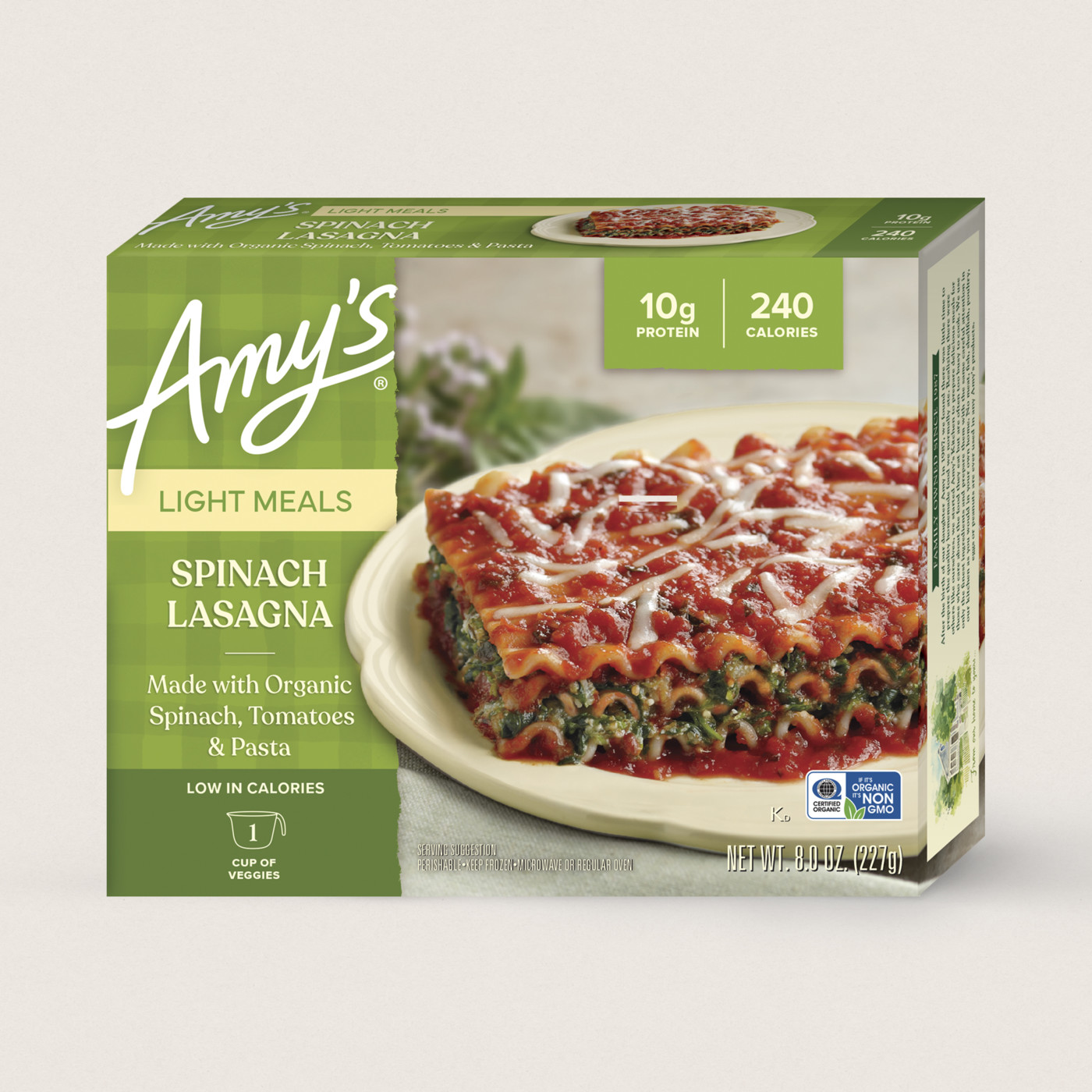 Amy's Kitchen - Spinach Lasagna - Light Meals